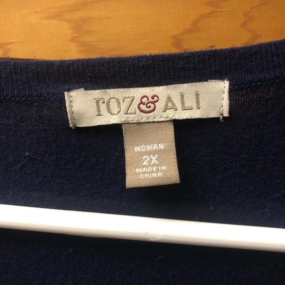 Roz & Ali | Sweaters | Navy Blue Roz Ali Sweater | Poshmark